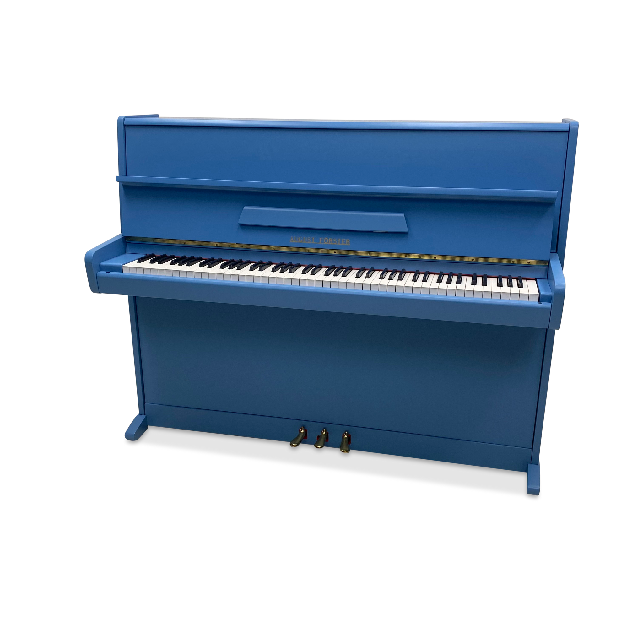 August Förster 114 piano (1984) | Matte light blue | Bol Pianos